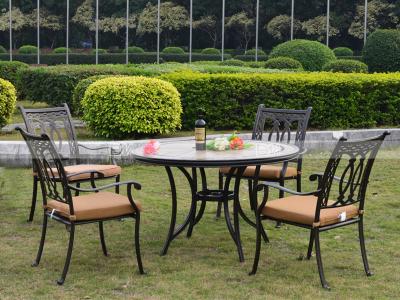 China BML1527 tile top round dining table set for 4 chairs set chair stackable Dia 1215mm for sale