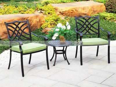 China BML15112 alumicast dining chair cross back design stackable and easy for remaintance for sale