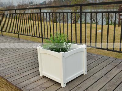 China 150001 square polywood flower pot  environment friendly top design outdoor furniture for sale