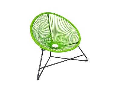 China CA1175 steel egg chair green egg chair wicker Egg Chair with side table for sale