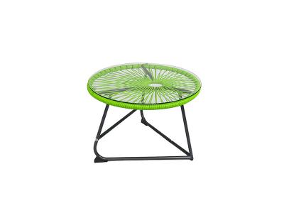 China CA1176 steel side table for egg chair outdoor furniture rattan table for sale