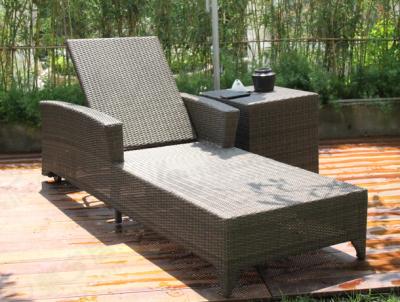 China RE-CL03-2 wicker lounge with adjustable back outdoor wicker chair design for sale