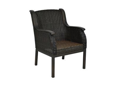 China CA1613 metal arm dining chair ourdoor furniture wicker chair for sale