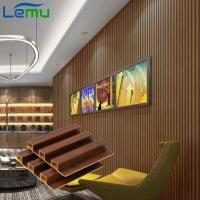 China Modern Simplicity Damask WPC Laminated Fluted Flat Wall Panel for Indoor Decoration for sale