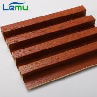China 200mm Width WPC Laminated Fluted Flat Wall Solid Panel for Indoor Interior Decoration for sale