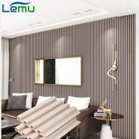 China 200mm Width WPC Laminated Fluted Flat Wall Solid Panel for Indoor Interior Decoration for sale