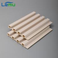 China 200mm Width WPC Laminated Fluted Flat Wall Solid Panel for Indoor Interior Decoration for sale