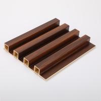 China Scene Display WPC Laminated Fluted Flat Wall Panel for Indoor Interior Decoration for sale