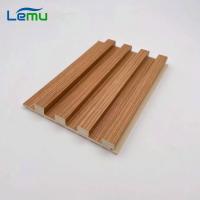 China 150mm Width Fluted Wpc Wall Panels Solid Wood Wall Boards  2.9m Length for sale