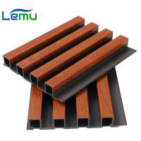 China 150mm Width Fluted Wpc Wall Panels Solid Wood Wall Boards  2.9m Length for sale