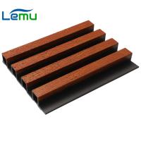 China 150mm Width Fluted Wpc Wall Panels Solid Wood Wall Boards  2.9m Length for sale