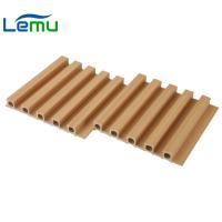 China 150mm Width Fluted Wpc Wall Panels Solid Wood Wall Boards  2.9m Length for sale