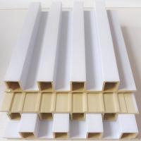 China Mall WPC Laminated Fluted Flat Wall Solid Panel for Indoor Interior Decoration Fence for sale
