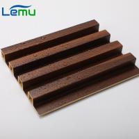 China Mall WPC Laminated Fluted Flat Wall Solid Panel for Indoor Interior Decoration Fence for sale