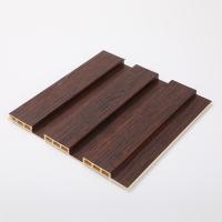 China Mordern Waterproof WPC Laminated Fluted Flat Wall Solid Panel for Indoor Decoration for sale