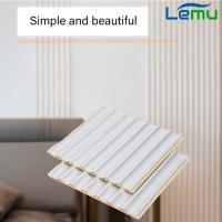 China WPC Laminated Fluted Flat Wall Solid Panel Perfect for Indoor Interior Decoration for sale