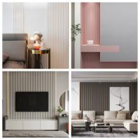 China WPC Laminated Fluted Flat Wall Solid Panel Perfect for Indoor Interior Decoration for sale