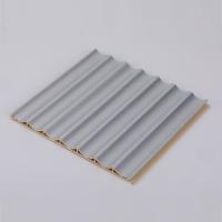 China Damask Pattern WPC Laminated Fluted Flat Wall Solid Panel for Interior Decoration Fence for sale