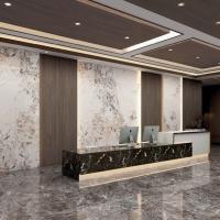 China Damask Pattern Carbon Crystal Plate Wall Panel with Wood-plastic Composite Material for sale