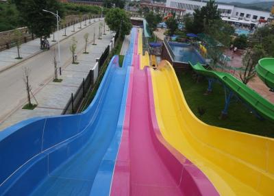 China Customized Colorful Fiberglass Rainbow Water Slides For Adults and Kids for sale