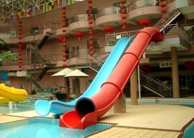 China Funny Indoor Outdoor Aqua Park Adult Water Slide for Swimming Pool , Red Blue for sale