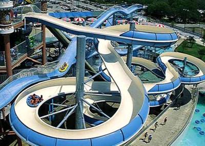 China Rafting Fiberglass Water Slides for Adults , Tube Water Slide Equipment For Holiday Resort for sale