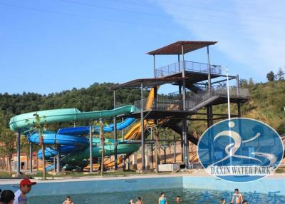 China Open Closed Big Water Slides Steel Structure Water Park Slides for sale