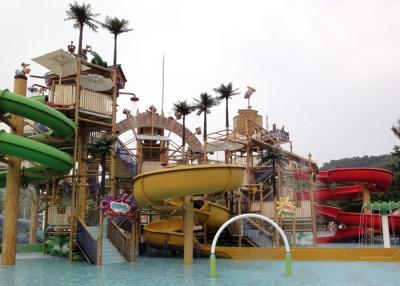 China Big Water House Aqua Playground Pirate Ship Stype with 6 Water Slides for sale