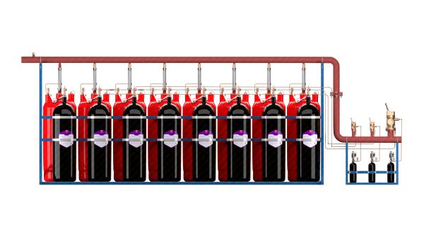 Quality External Storage Pressure FM200 Fire Extinguishing System QMP4.2/180W for sale