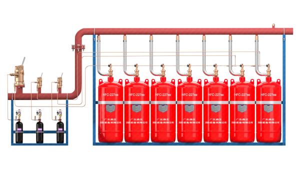 Quality Lnternal Storage Pressure FM200 Gas Fire Extinguishing System QMQ4.2/100N for sale