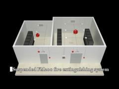 Process of electromagnetic suspension type FM200 fire extinguishing system