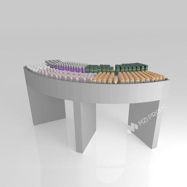 Quality GDR07-XY02 Cosmetic Display Table with 3mm Transparent Acrylic Joint Box and Display Flexibility for Shopping Mall for sale