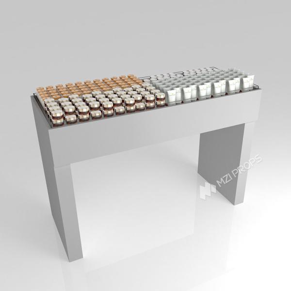 Quality GDR07-XY03 Skincare Display Table with Adjustable Feet and Adjustable Height for Trade Show Booth for sale