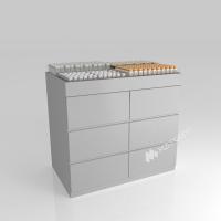 Quality GDR07-XY06 Cosmetic Display Table with 3mm Transparent Acrylic Joint Box and Multi-Level Display for Shopping Mall for sale