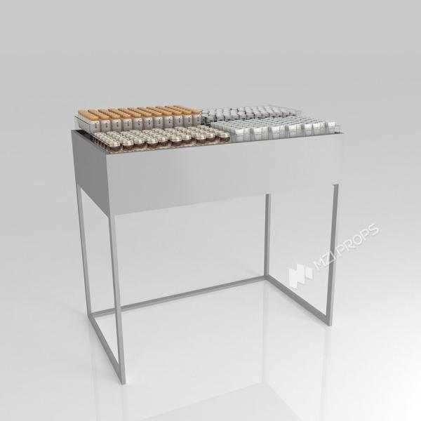 Quality GDR07-XY04 Cosmetic Display Table with 3mm Transparent Acrylic Joint Box and Display Flexibility for Shopping Mall for sale