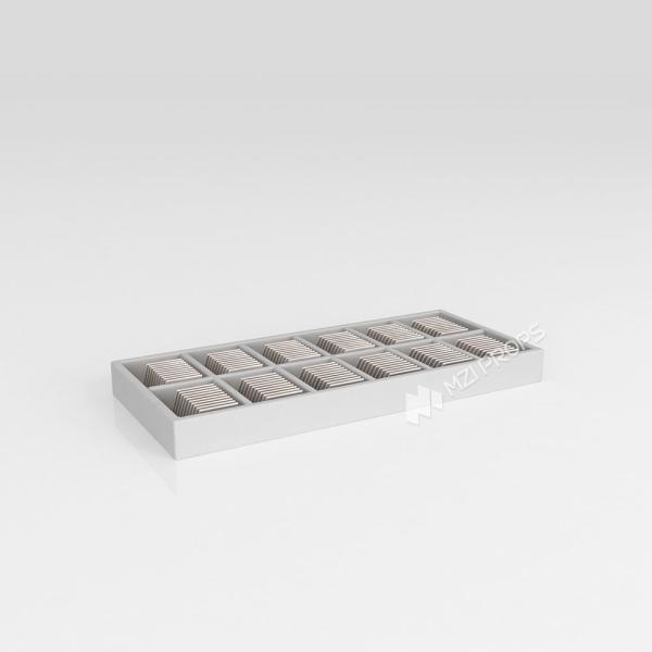 Quality GDR08-SP-PJ01 Retail Display Shelf with Gray Velvet Fabric and Portable Design for Personal Makeup Bag for sale
