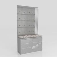 Quality GDR08-SP04 Cosmetic Display Shelf with Frosted Transparent Acrylic Joint Grids and Adjustable Height for Cosmetics Retail Stores for sale