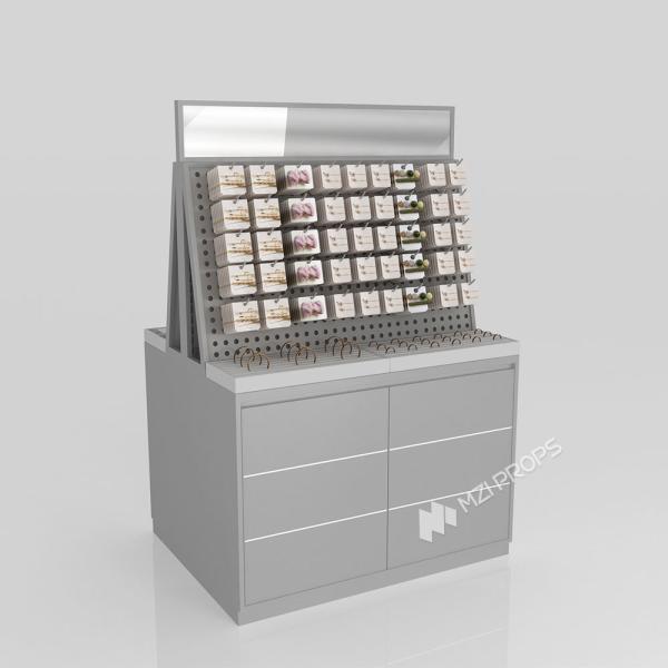 Quality GDR08-SZ01-B Retail Display Shelf with Hooks and Adjustable Height for Mall Booths for sale