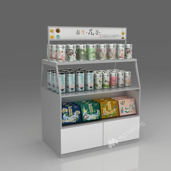 Quality JYaS-YZ-HCG Uniform Brand Image Flower Tea Cabinet for Large Chain Pharmacies with 5mm Double-Sided KT Board for sale