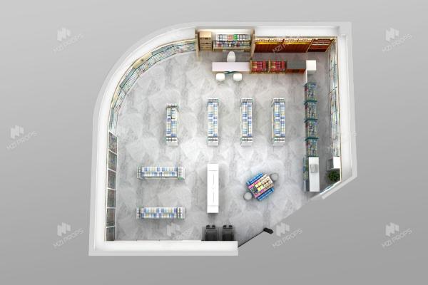 Quality 06-MSWRS Pharmacy Model Store With Wood Warm Style for sale
