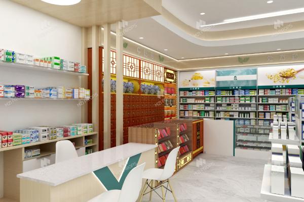 Quality 06-MSWRS Pharmacy Model Store With Wood Warm Style for sale
