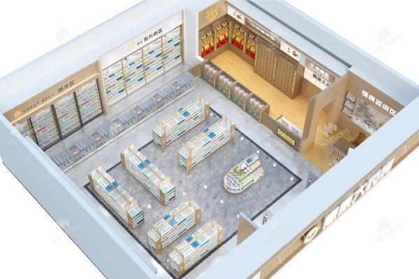 Quality 10-YMQSS Pharmacy Model Store With Natural Wood Luxury Style for sale