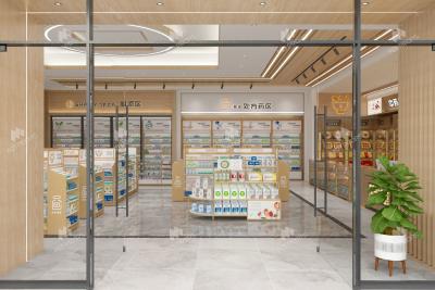 Cina 10-YMQSS Pharmacy Model Store con stile di lusso in legno naturale in vendita