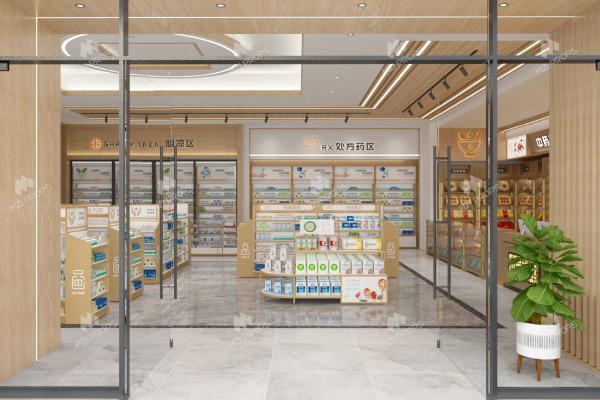 Quality 10-YMQSS Pharmacy Model Store With Natural Wood Luxury Style for sale