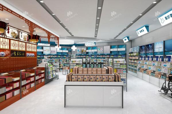 Quality 05-QWJYS Pharmacy Store Design With Avant-garde minimalist style for sale