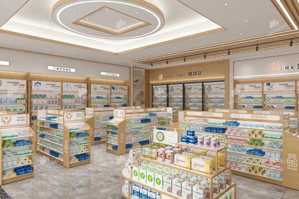 Quality 10-YMQSS Pharmacy Model Store With Natural Wood Luxury Style for sale