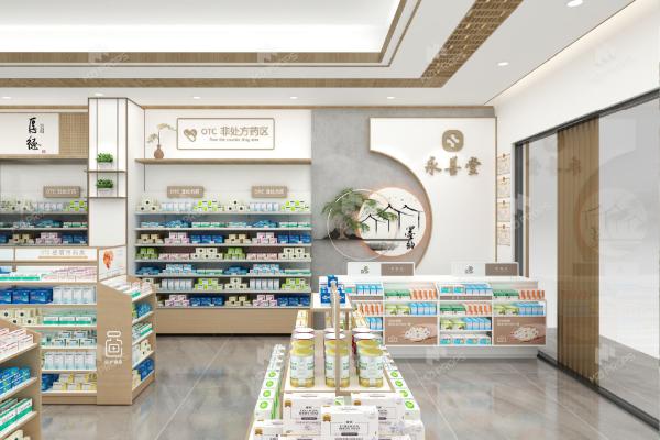 Quality 09-SYZSS Pharmacy Store Design With Elegant Chinese Style for sale