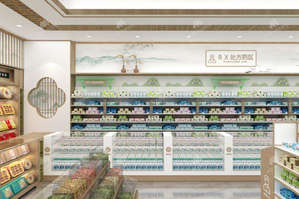 Quality 09-SYZSS Pharmacy Store Design With Elegant Chinese Style for sale