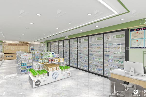 Quality 02-DYJYS011, Elegant and Simple Style Pharmacy Shop in Gansu featuring 62 Main for sale
