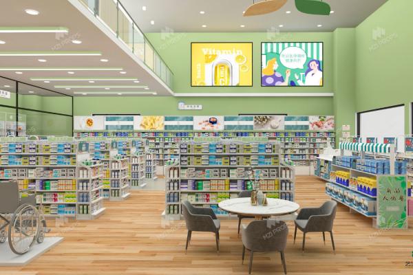 Quality 02-DYJYS003, Elegant and Simple Style Pharmacy Store in Xining featuring 52 Main for sale